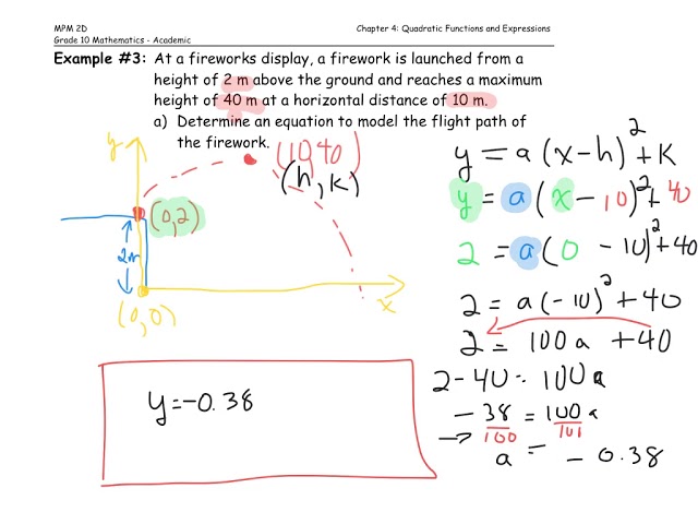 Quadratic Functions Word Problems