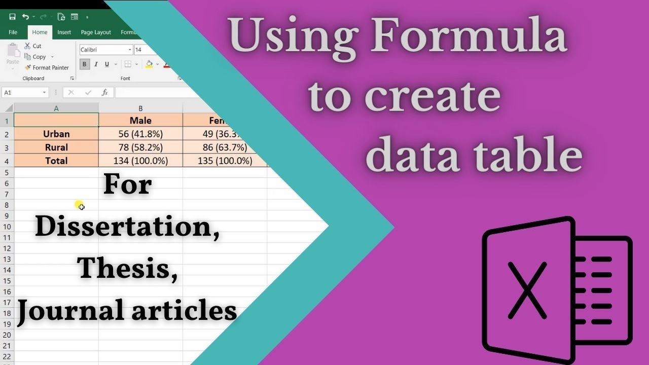 Use formula to Prepare data table for dissertation/thesis/journal ...