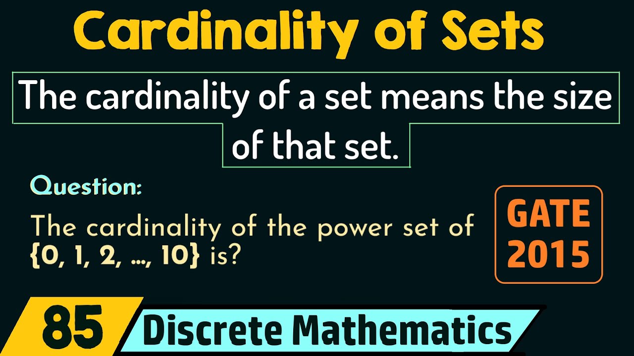 Cardinality Of Sets YouTube Cardinality Of Sets YouTube