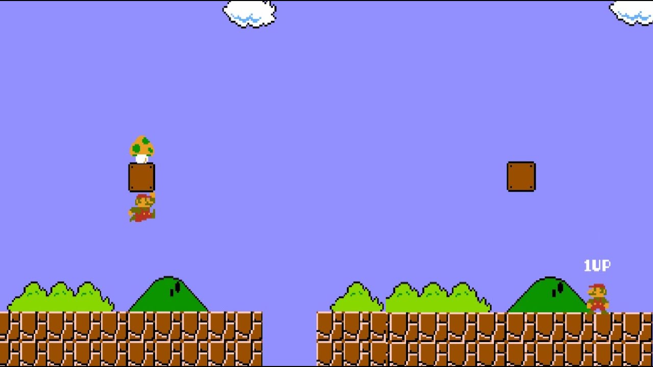 All 1UP Mushrooms in Super Mario Bros - YouTube