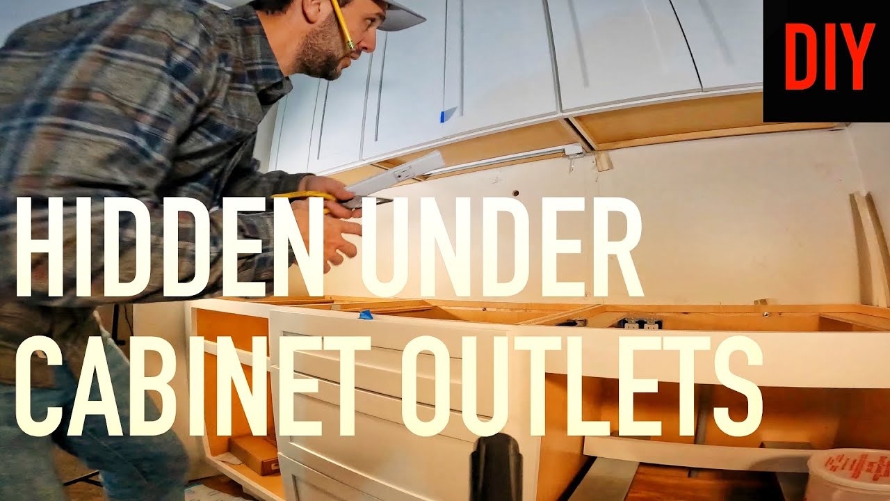 DIY HIDDEN Under Cabinet Outlets How To Add Under Cabinet Plugmold