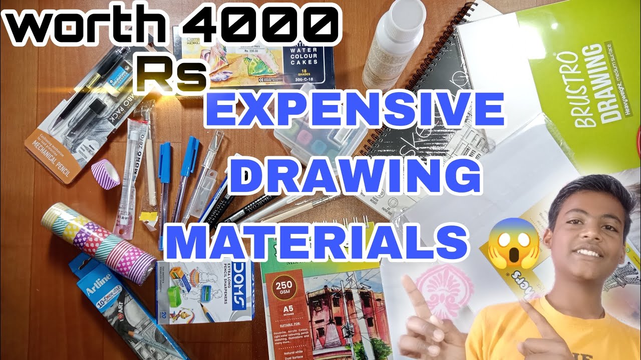 I got a some expensive drawing materials 😱||Sketch by Yash wardhan ...