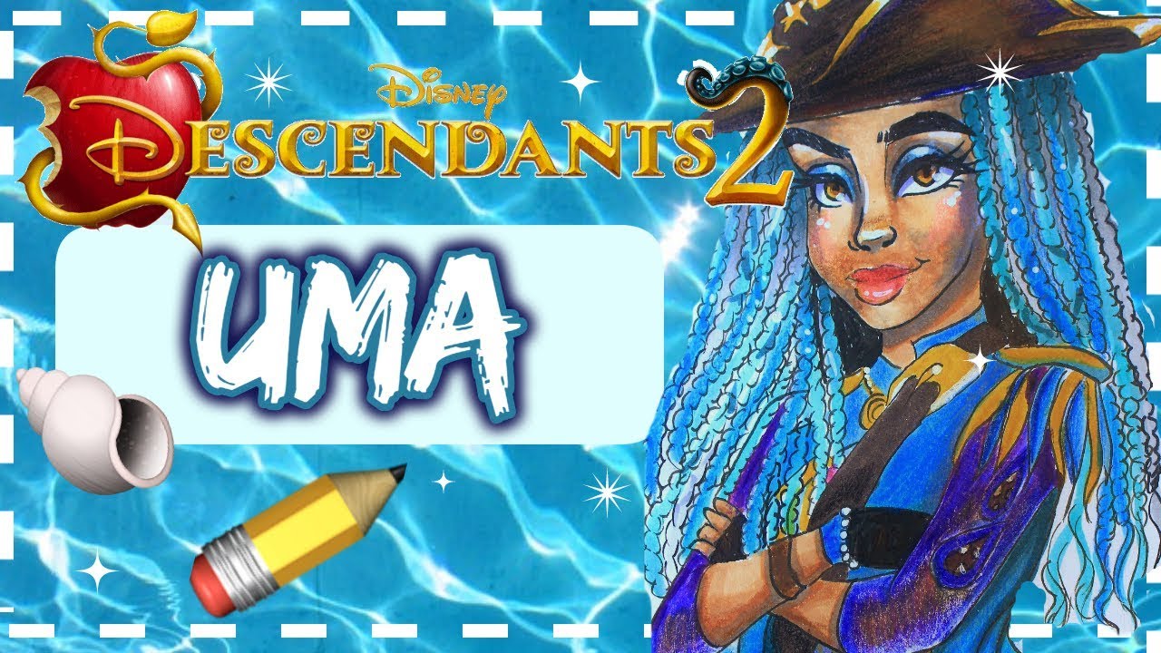 ️💙HOW TO DRAW DISNEY DESCENDANTS 2 UMA😈🐙| GodessbyHeart - YouTube