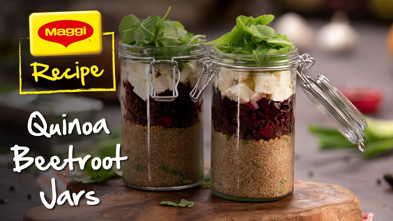 MAGGI recipes: Quinoa Beetroot Jars - YouTube