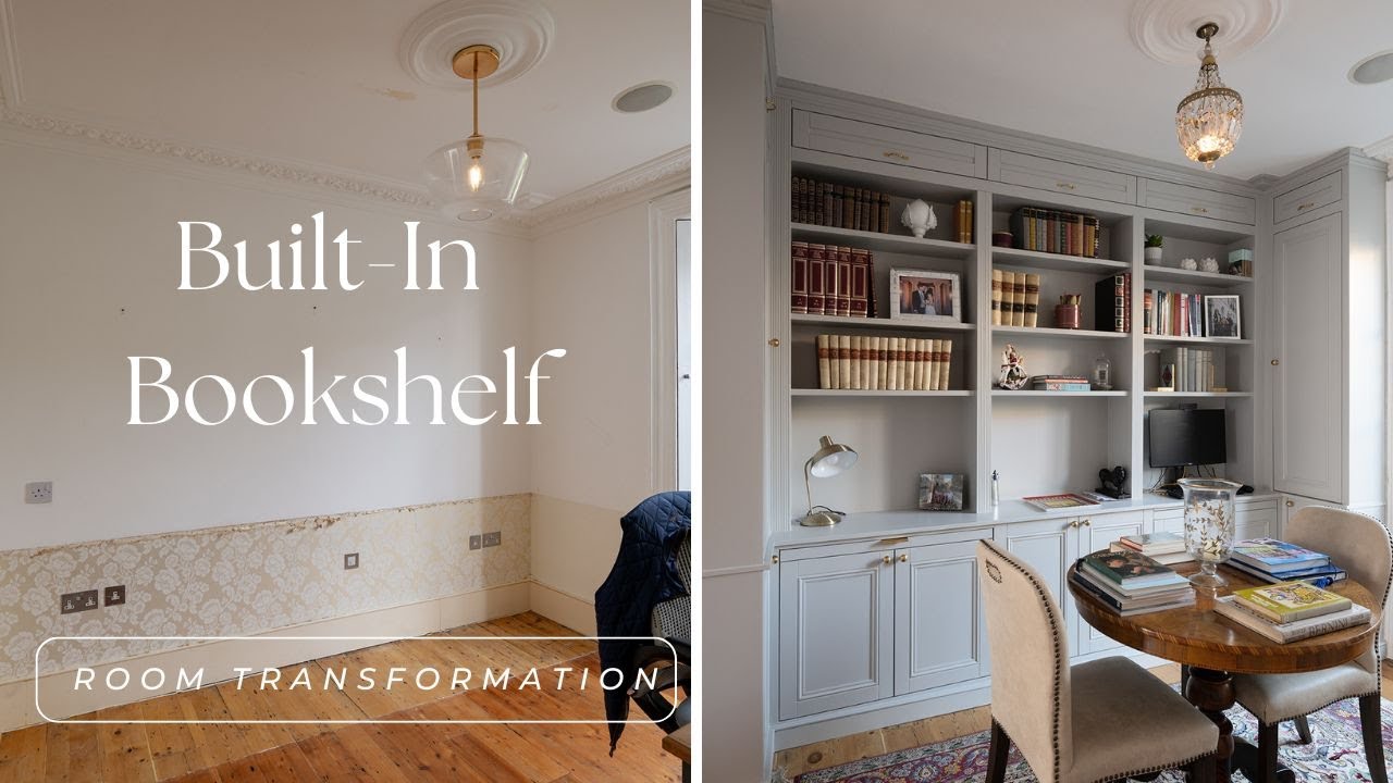 Built in bookshelf in London - YouTube