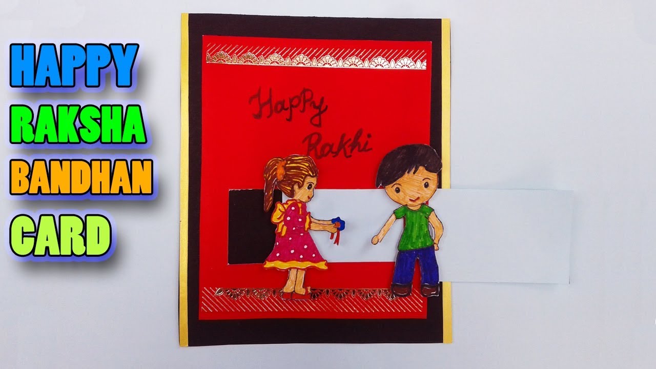 Rakshabandhan card | how to make handmade greeting cards for rakhi ...