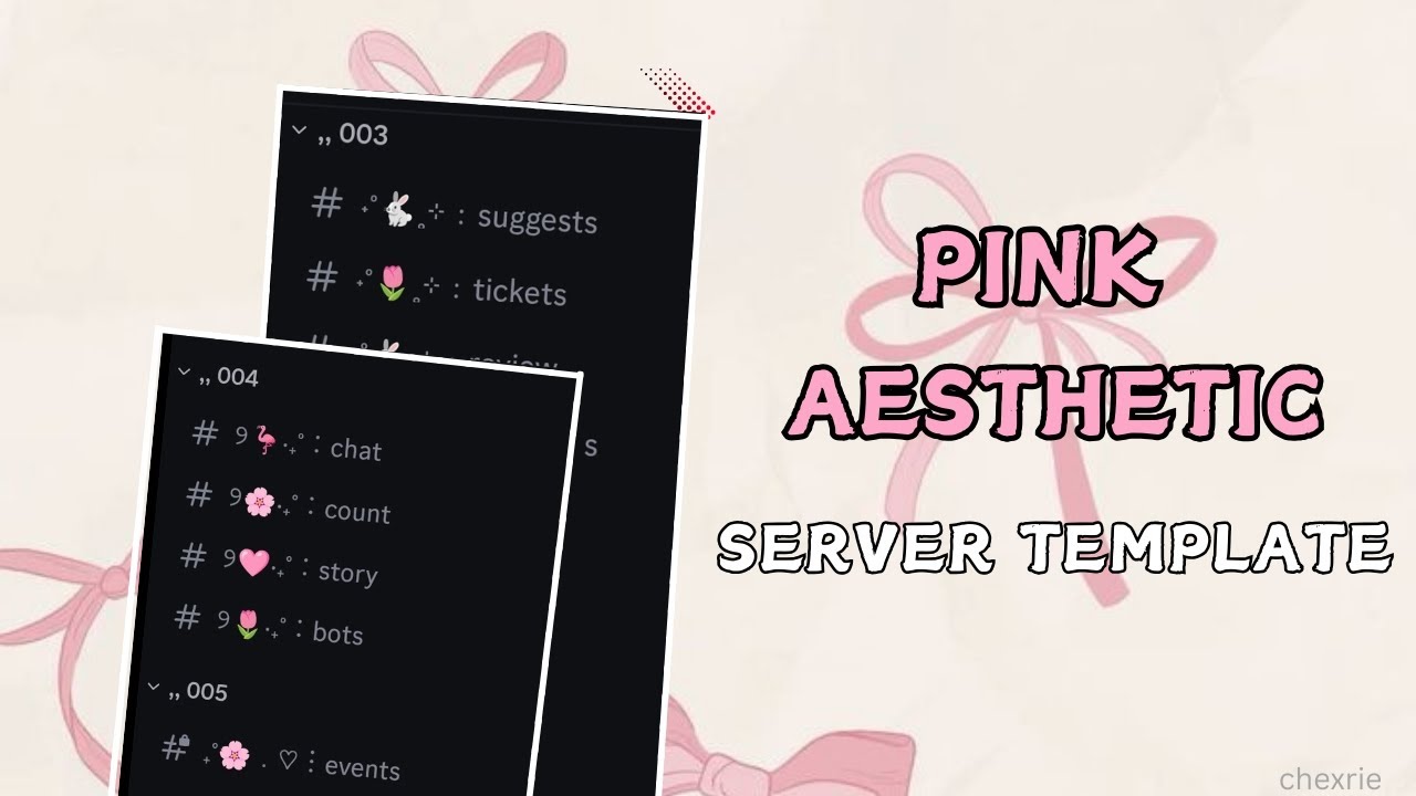 aesthetic cute pink discord server FREE TEMPLATE | (easy and free to ...