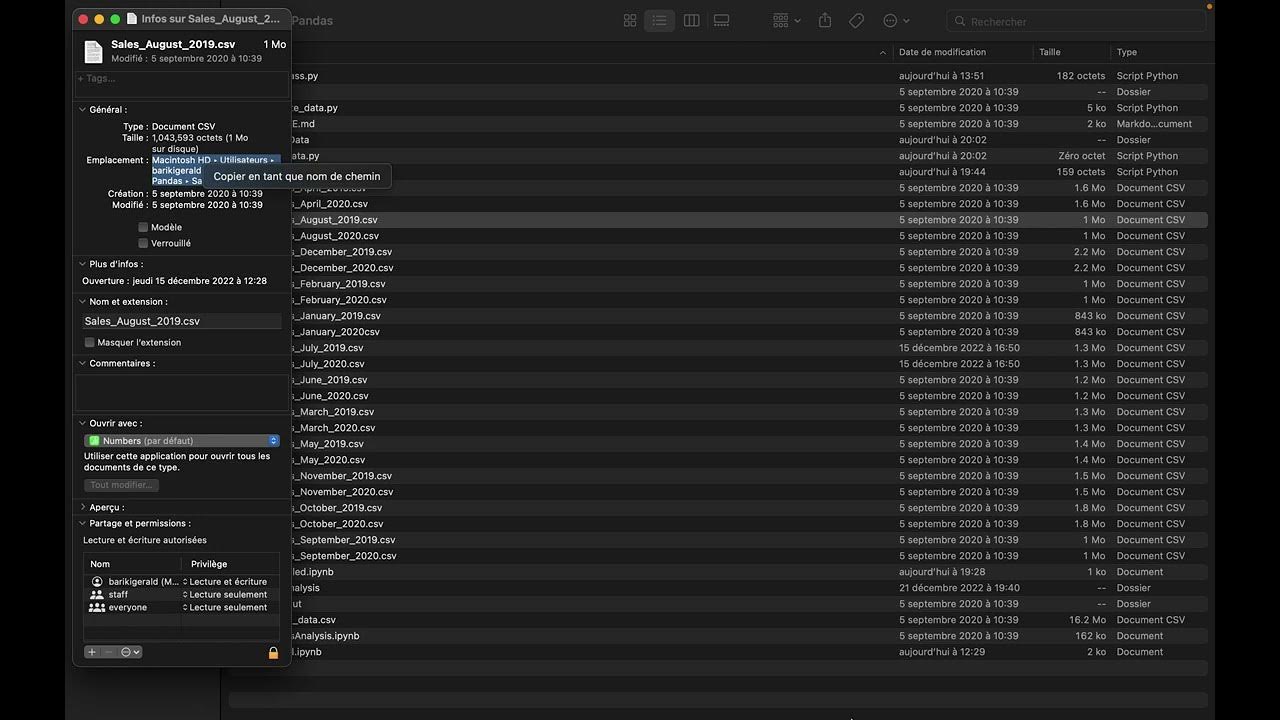 Merge CSV files_720 into one by using Python - YouTube