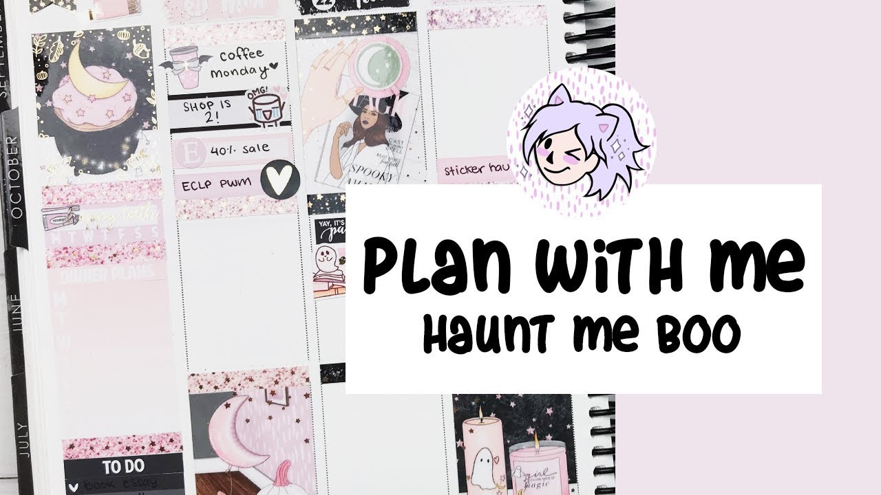 SHORT Plan With Me: Haunt Me Boo // Caress Press - YouTube