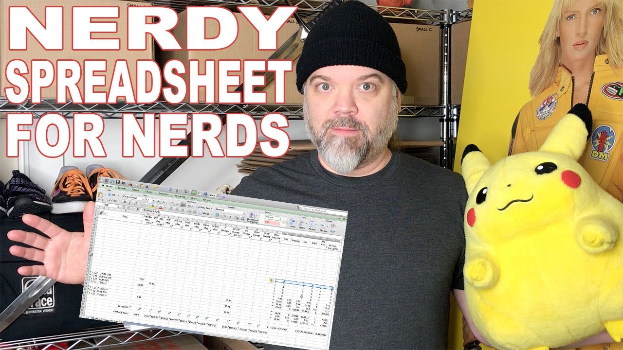 A RESELLING WORKSHEET for EXCEL + WHAT SOLD + A Giant Pikachu - YouTube