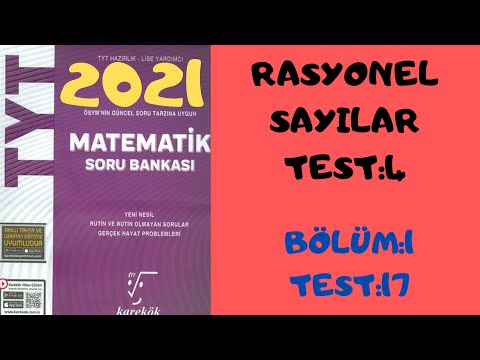 ( EN SON BASKI 2021 YKS İÇİN ) KAREKÖK  #TYT MATEMATİK SORU BANKASI ÇÖZÜMÜ ( SAYILAR TEST:17 )