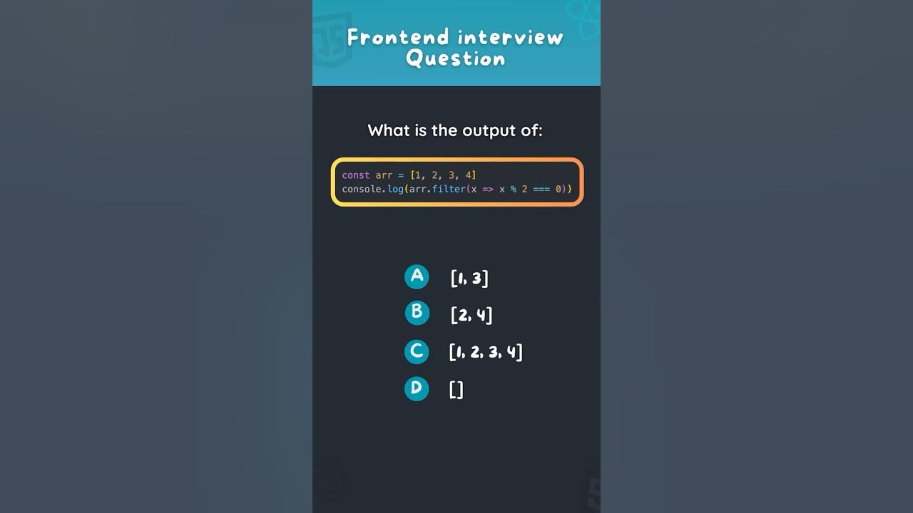 Javascript Interview Question Quiz 84 Javascript React Interview Developer Coding