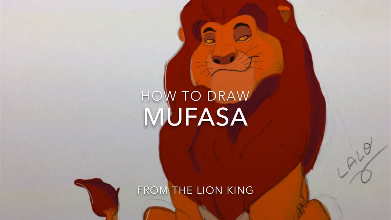 How to draw Mufasa - YouTube