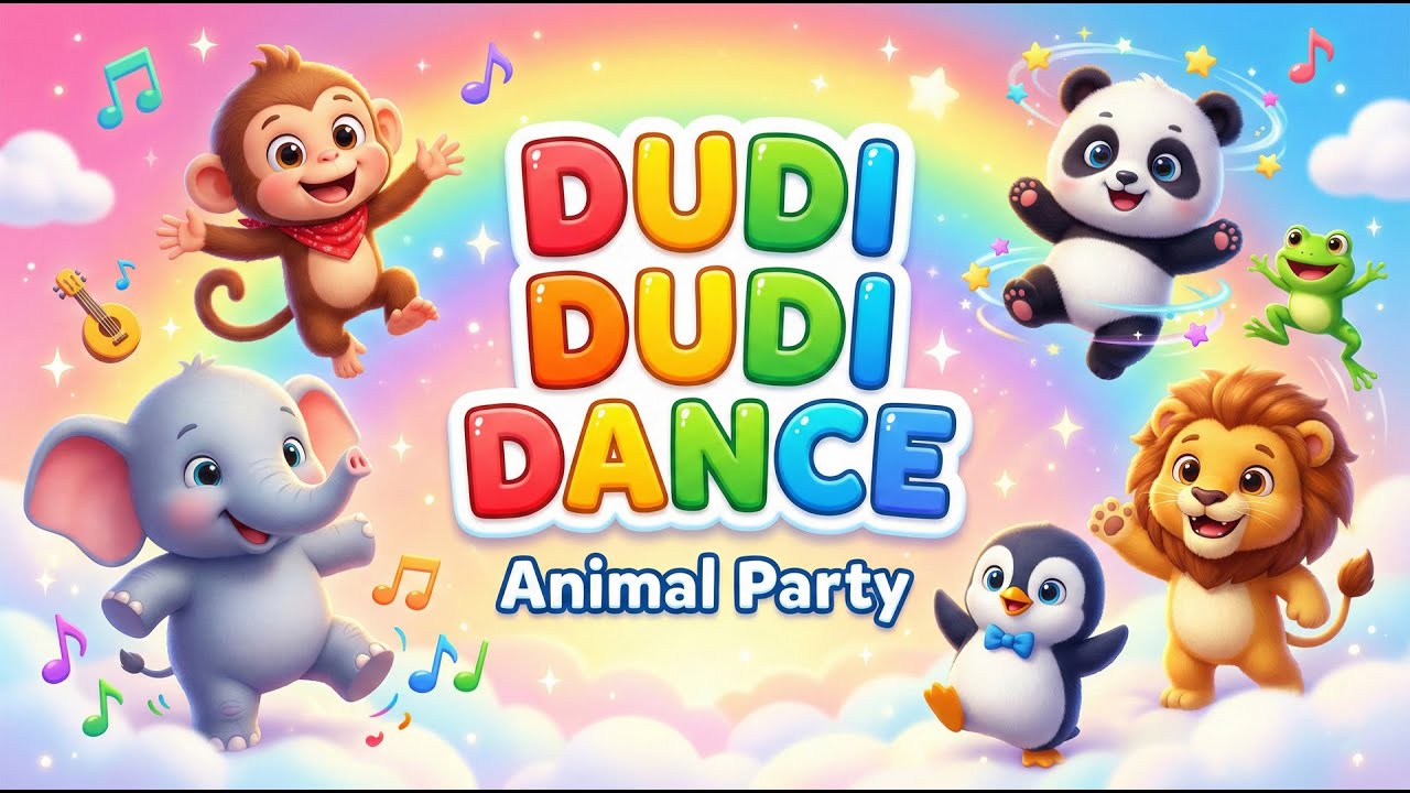 Dudi Dudi Mega Animal Dance Party 🐵🦁🐼 | Fun Dance & Sleepy Lullaby for ...