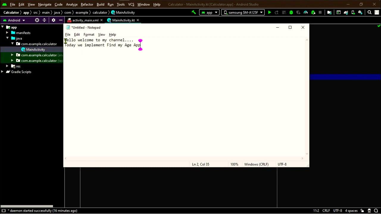 Android Find my Age App Tutorial 📱 Android Tutorial | Kotlin & Android Studio - YouTube