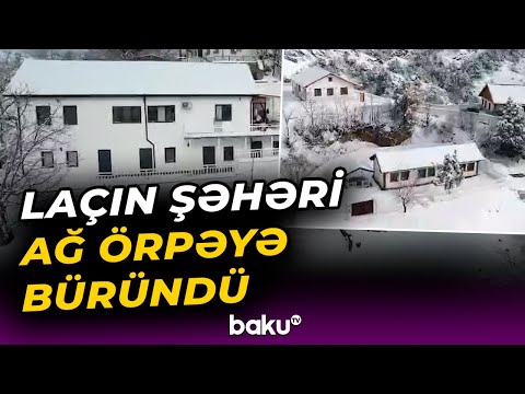 Laçın şəhərindən möhtəşəm qar mənzərəsi - Baku TV