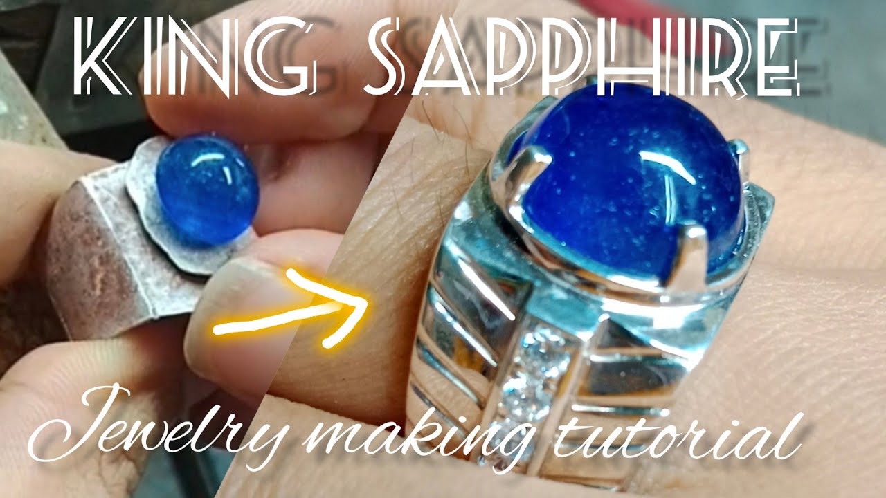 JEWELRY HAND MADE - SAPPHIRE MAN RING - YouTube