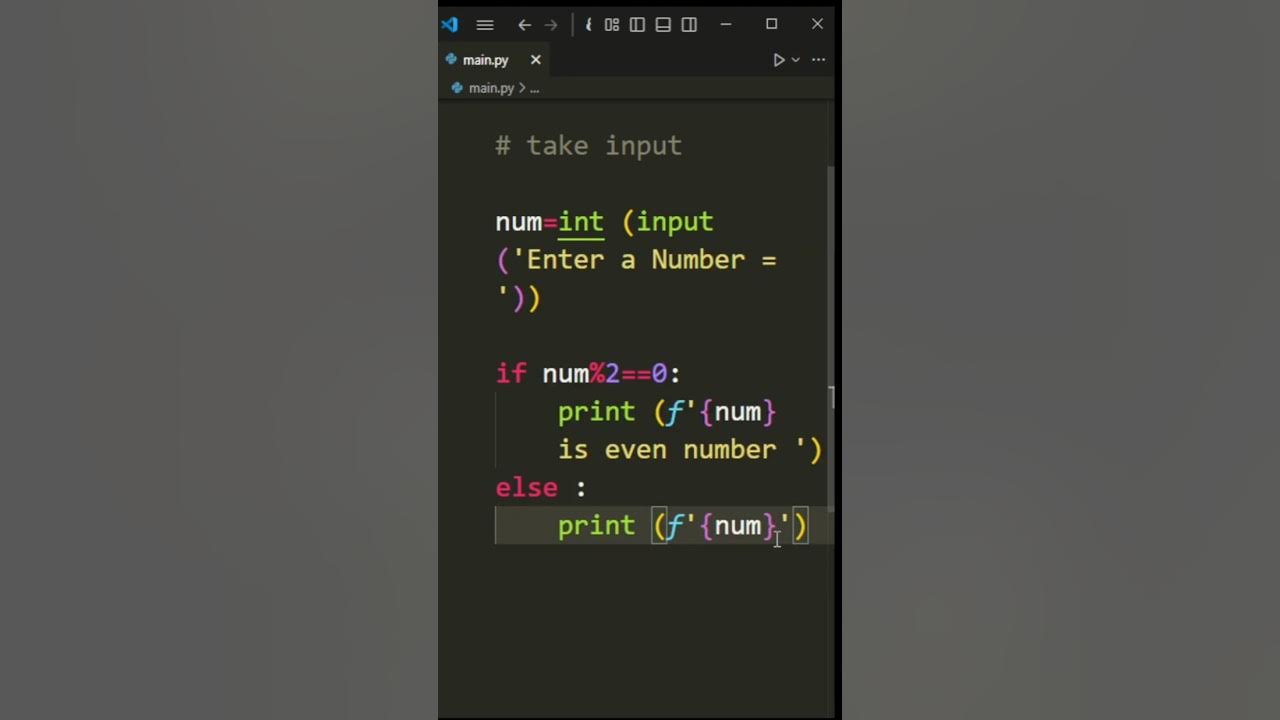 Check input Number is ODD or Even In Python #coding #programming #python #shorts #trending # ...