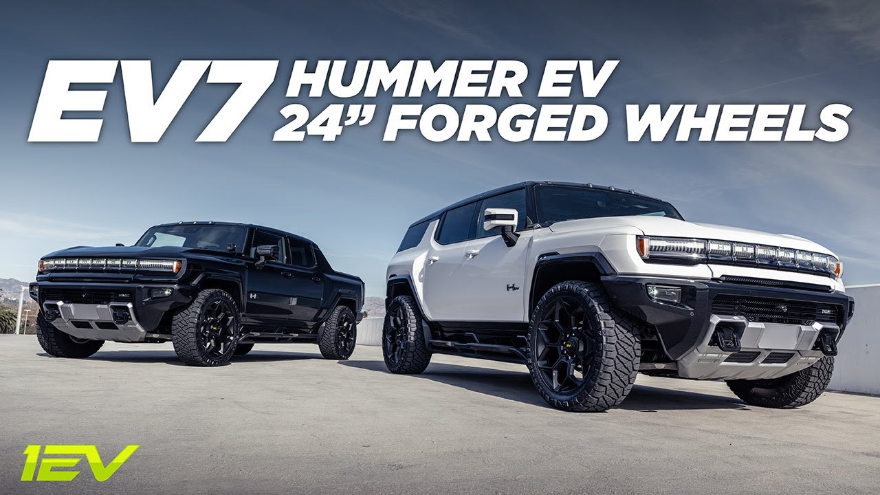 GMC Hummer EV 👉🏻 Upgraded! 24" EV7 Fully Forged Wheels Finished in ...