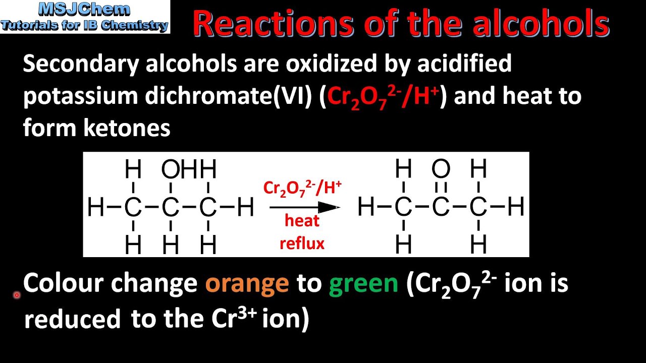 10.2 Reactions of the alcohols (combustion and oxidation) SL - YouTube