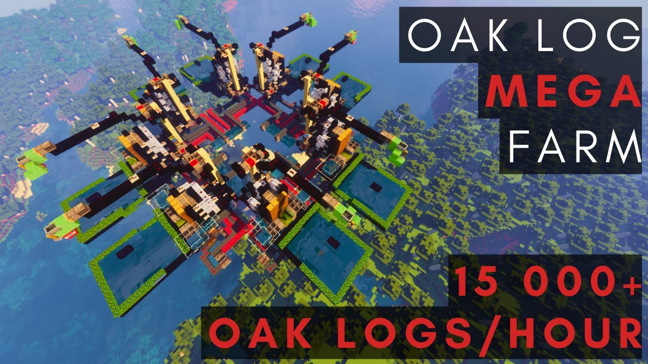 Mega Oak Log Farm. How to make your CPU sweat - YouTube