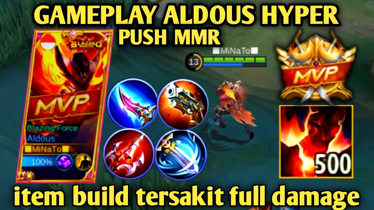 HYPER ALDOUS PAKE ITEM BUILD TERSAKIT FULL DAMAGE TERBARU||ALDOUS 500 STACK - YouTube