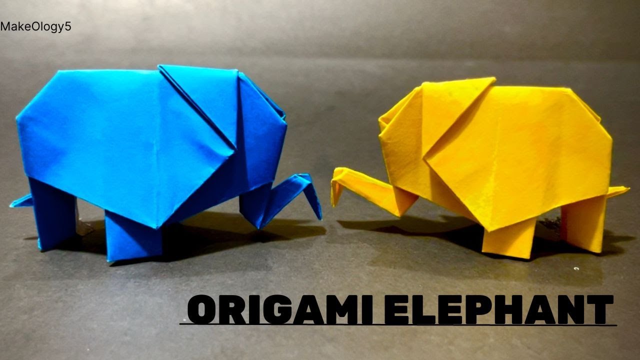 How to Fold an Origami Paper Elephant|Origami Paper Animals|Elephant ...