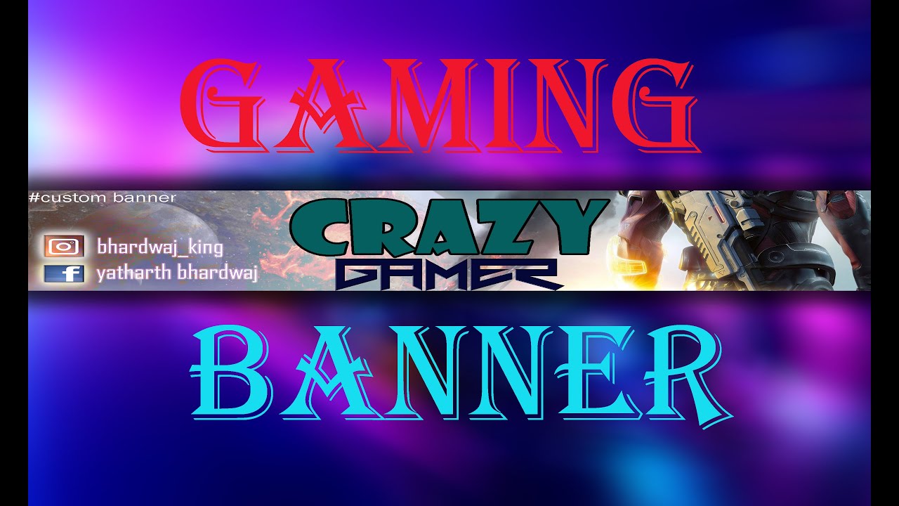Gaming Banner | How to make gaming banner in photoshop cc | Tutorial ...