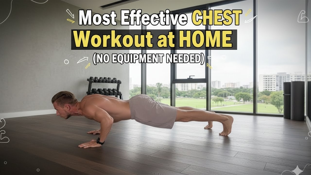 Most Effective CHEST & ABS Workout at Home | No Equipment | Build ...