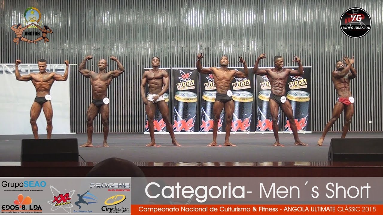 IFBB ANGOLA CAMPEONATO NACIONAL - CATEGORIA MEN´S SHORT - YouTube