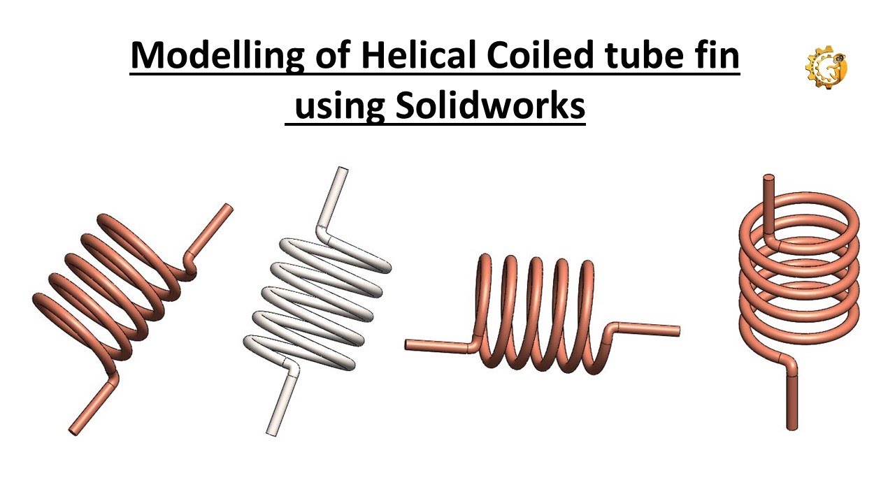 Modelling of Helical Coiled tube fin using Solidworks - YouTube