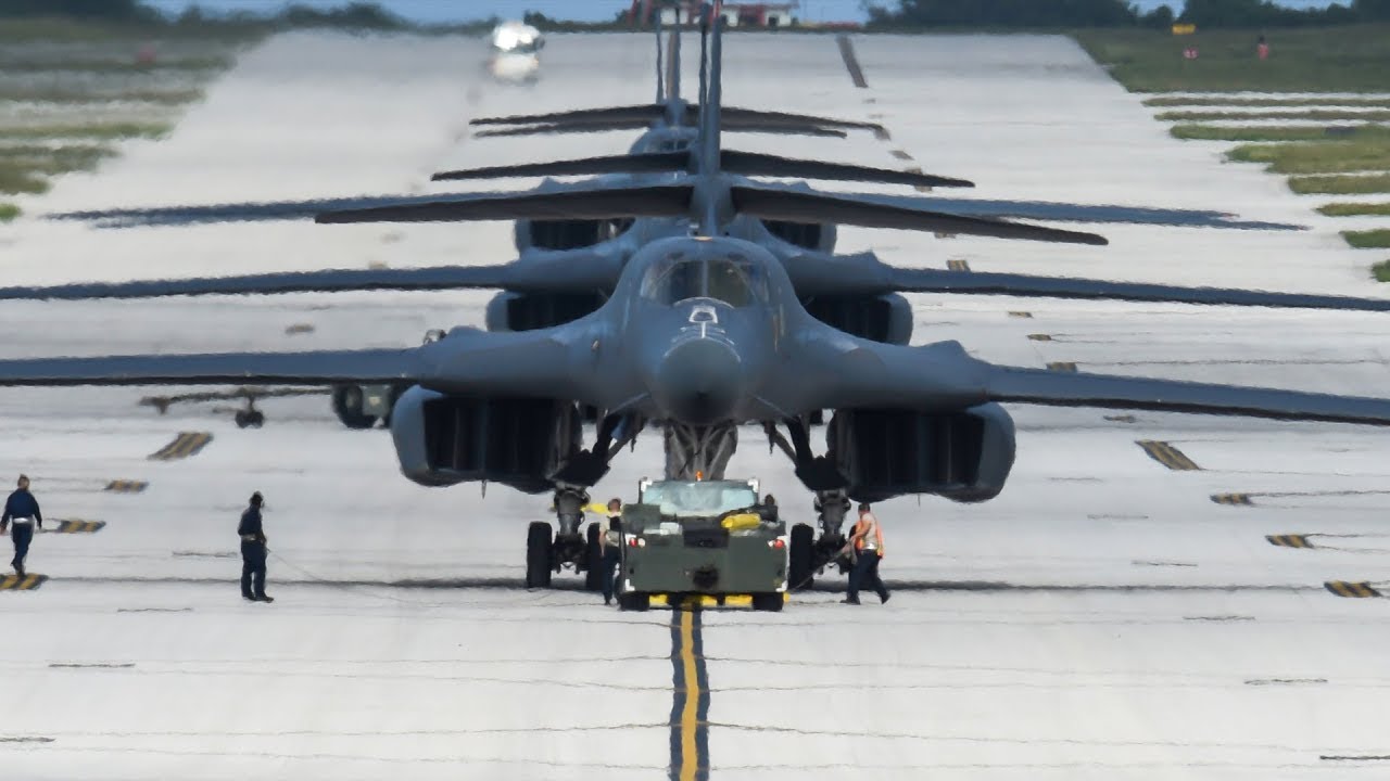 Giant Destruction Unleashed: B-1B Loads Giant Shield Bomb - YouTube