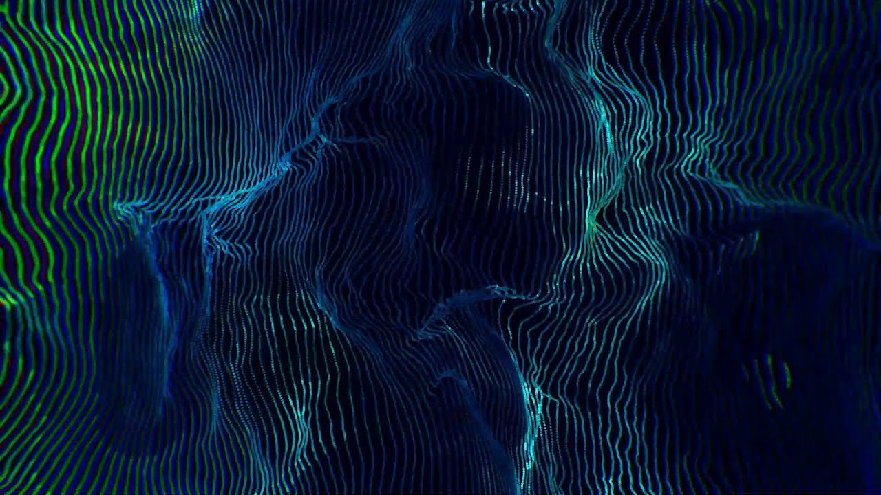 1 Hour Visual In Full HD / nr.284 / Dark Techno Waves VJ Background ...