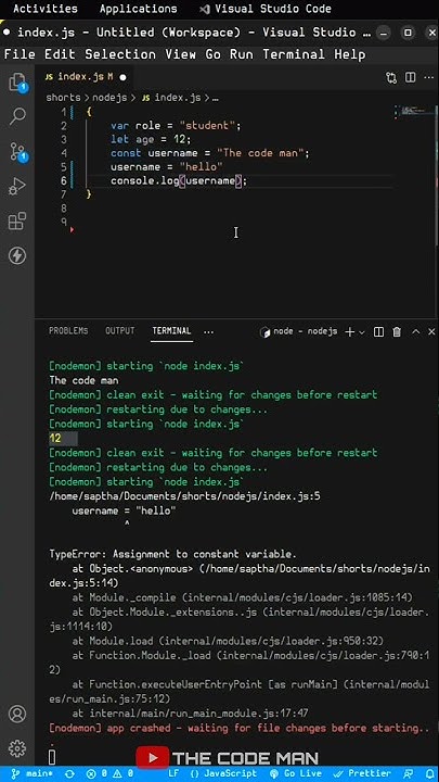 Scope of variables in javascript #shorts #shortsvideo #shortsfeed #short - YouTube