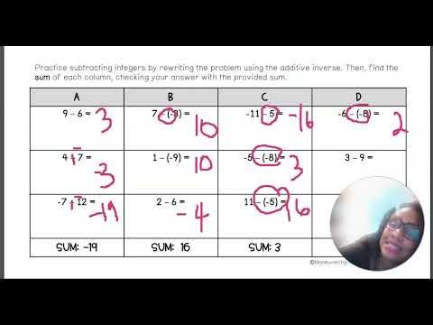 Flo subtract integers - YouTube