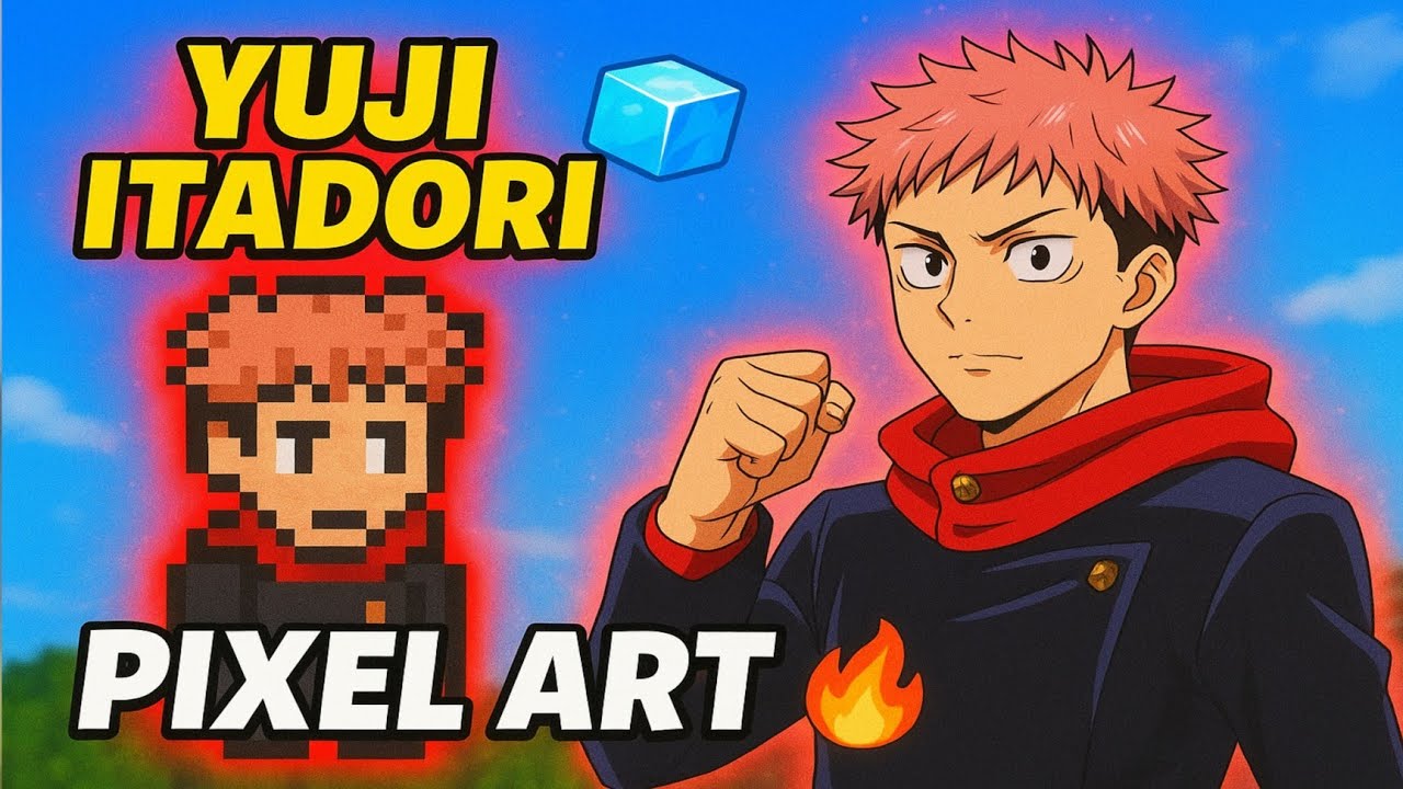 ¡Así se ve Yuji Itadori en Minecraft! 🧊 ️ | Pixel Art - YouTube