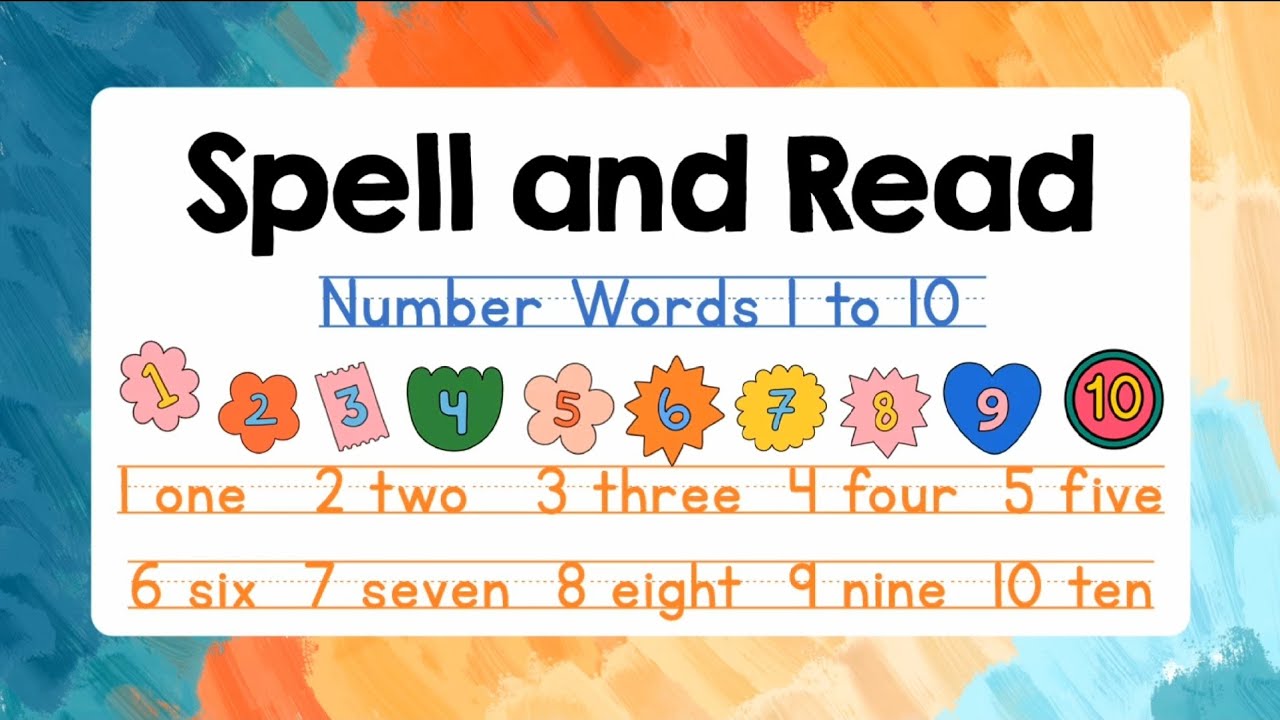 Numbers 1 to 10 | Spelling for Kids with Reading Practice | Lesson 21 ...