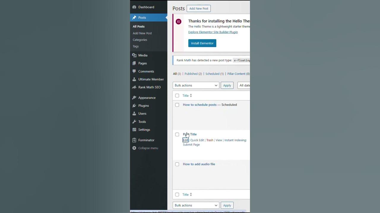 Adding shortcodes in posts in wordpress #shorts #wordpress - YouTube