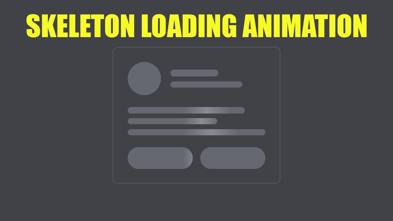 Skeleton Loading Screen Animation using only HTML _ CSS - YouTube