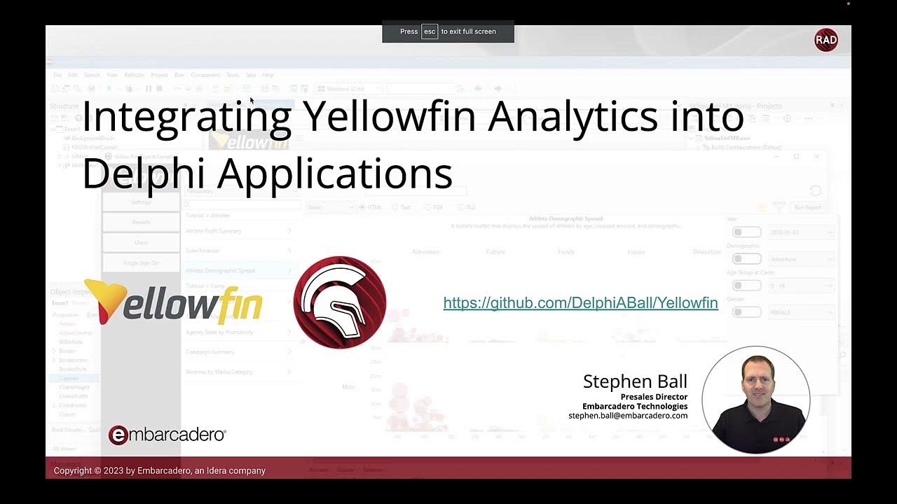 Sample code for Integrating Business Analytics, powered by Yellowfin, inside Delphi Applications ...