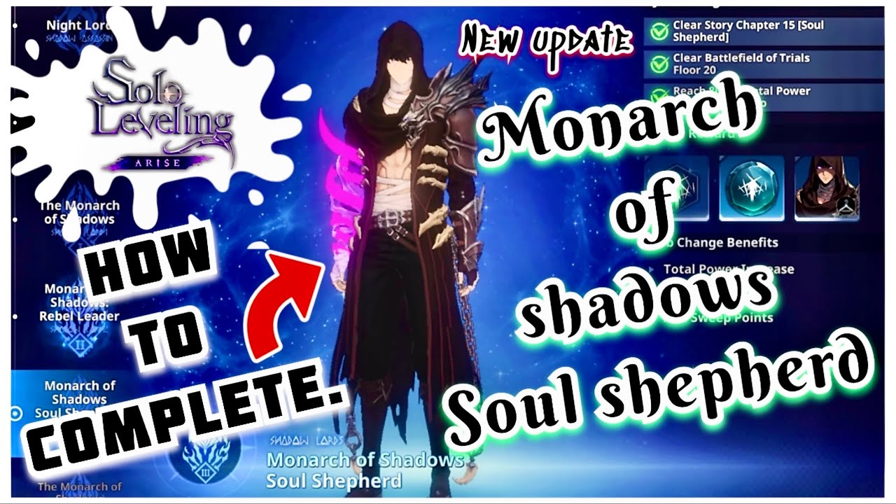 How To Complete Monarch of Shadows Soul Shepherd #sololevelingarise # ...
