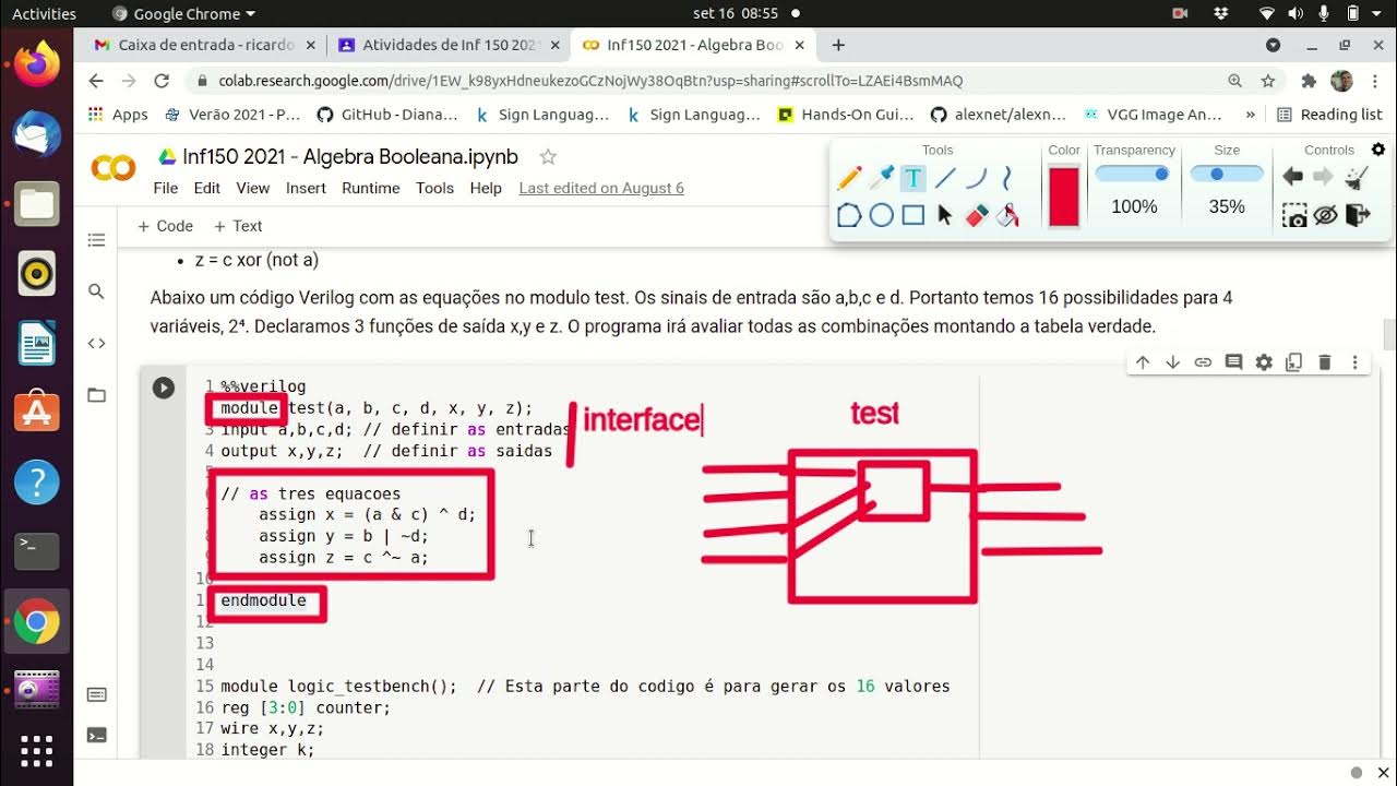 Verilog exemplo modulo simples - YouTube