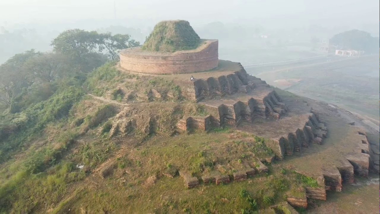 Kesariya Stupa [ Bird Eye View ] - YouTube