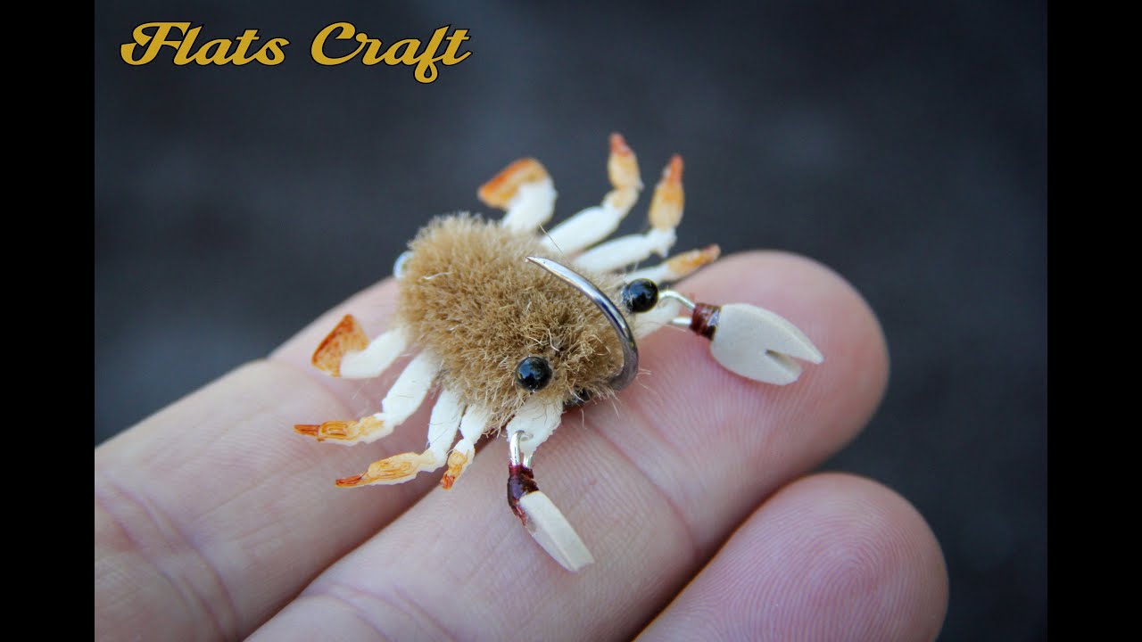 Flats Craft ArtiMerc Crab Fly Swim Test - YouTube