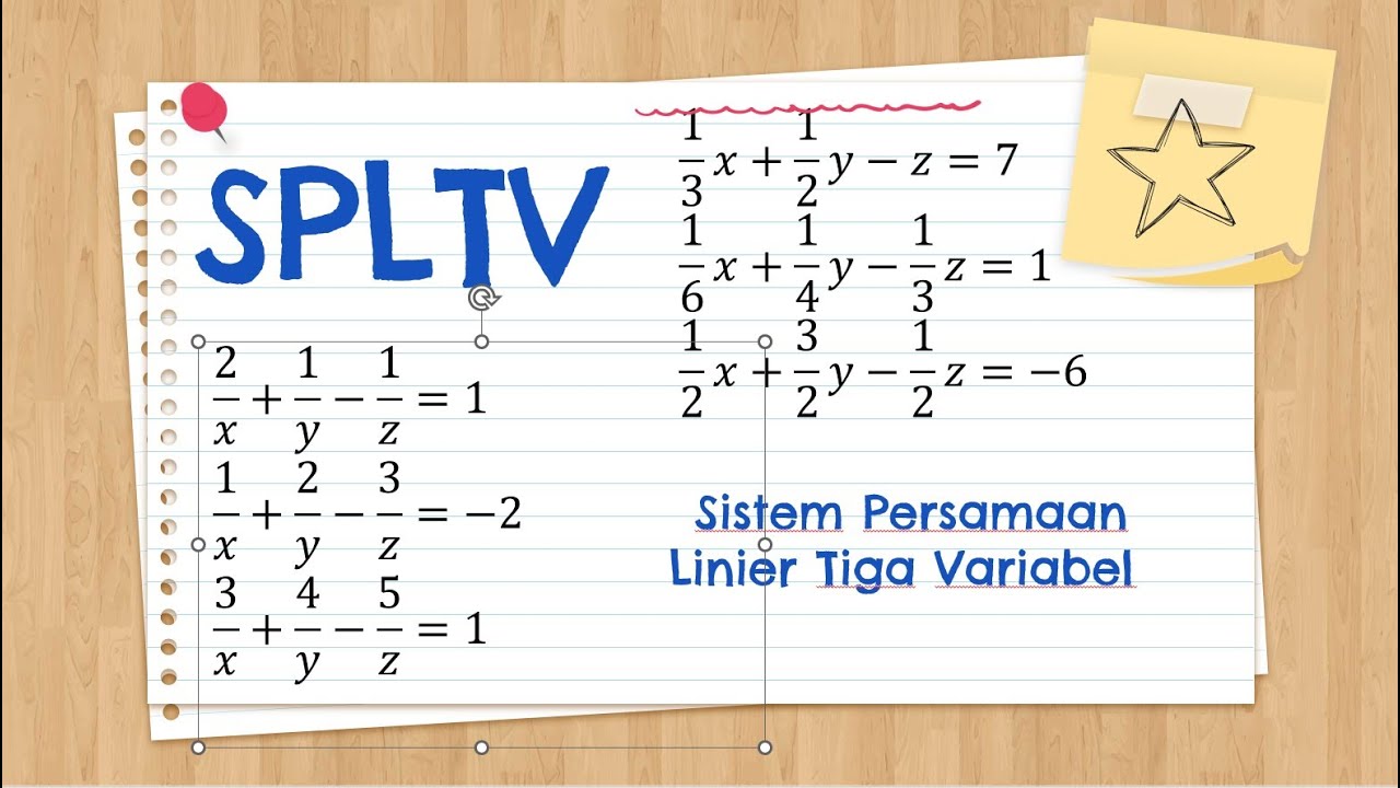 SPLTV dengan persamaan pecahan | Kelas X Fase E Kurikulum Merdeka - YouTube