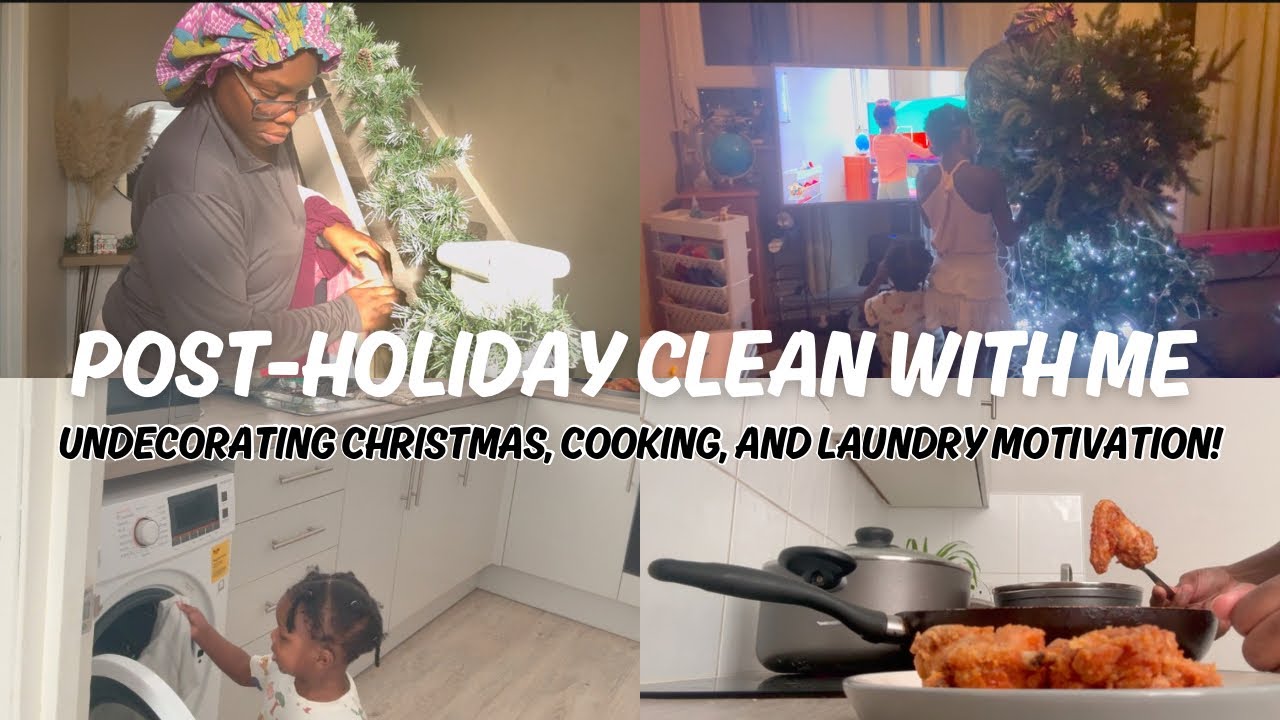 Post-Holiday Clean With Me | Undecorating Christmas, Cooking, and ...
