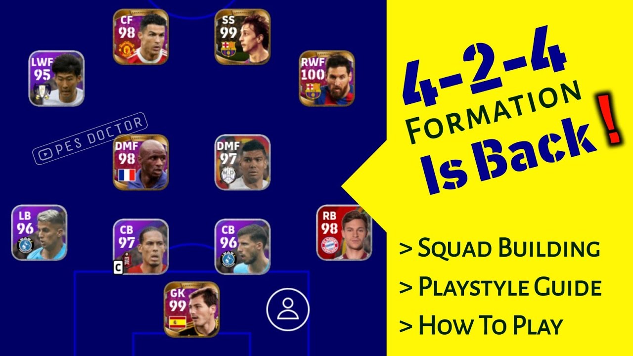 424 FORMATION IS BACK!! SQUAD BUILDING AND PLAYSTYLE GUIDE | eFootball ...