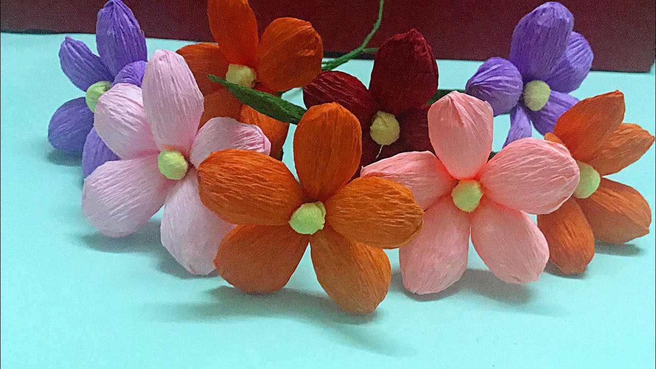 How To Make Easy Crepe Paper Flower paper Flower Craft Ideas DIY how-to-make-easy-crepe-paper-flower-paper-flower-craft-ideas-diy
