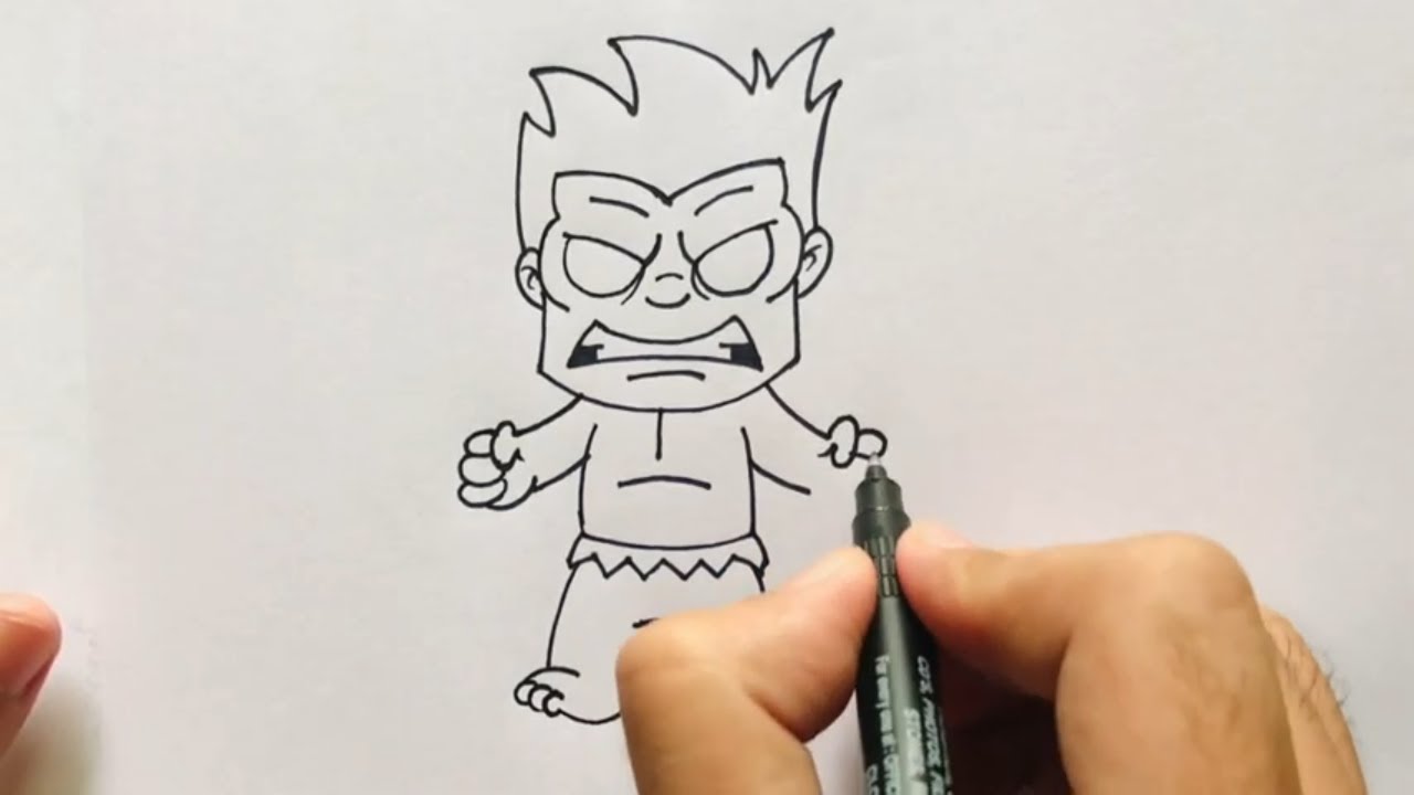 How To Draw Red Hulk | Step by Step - YouTube