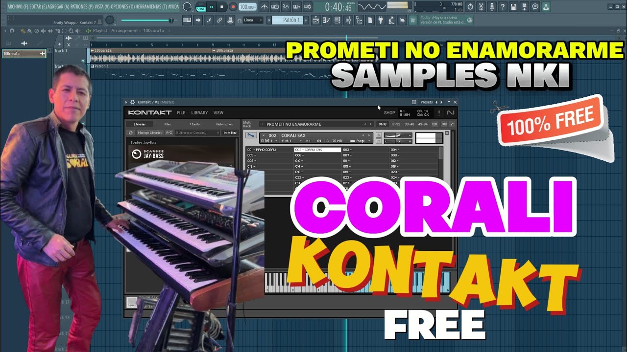 sonidos De Corali Prometí no enamorarme #kontakt #midi #corali #sureño ...
